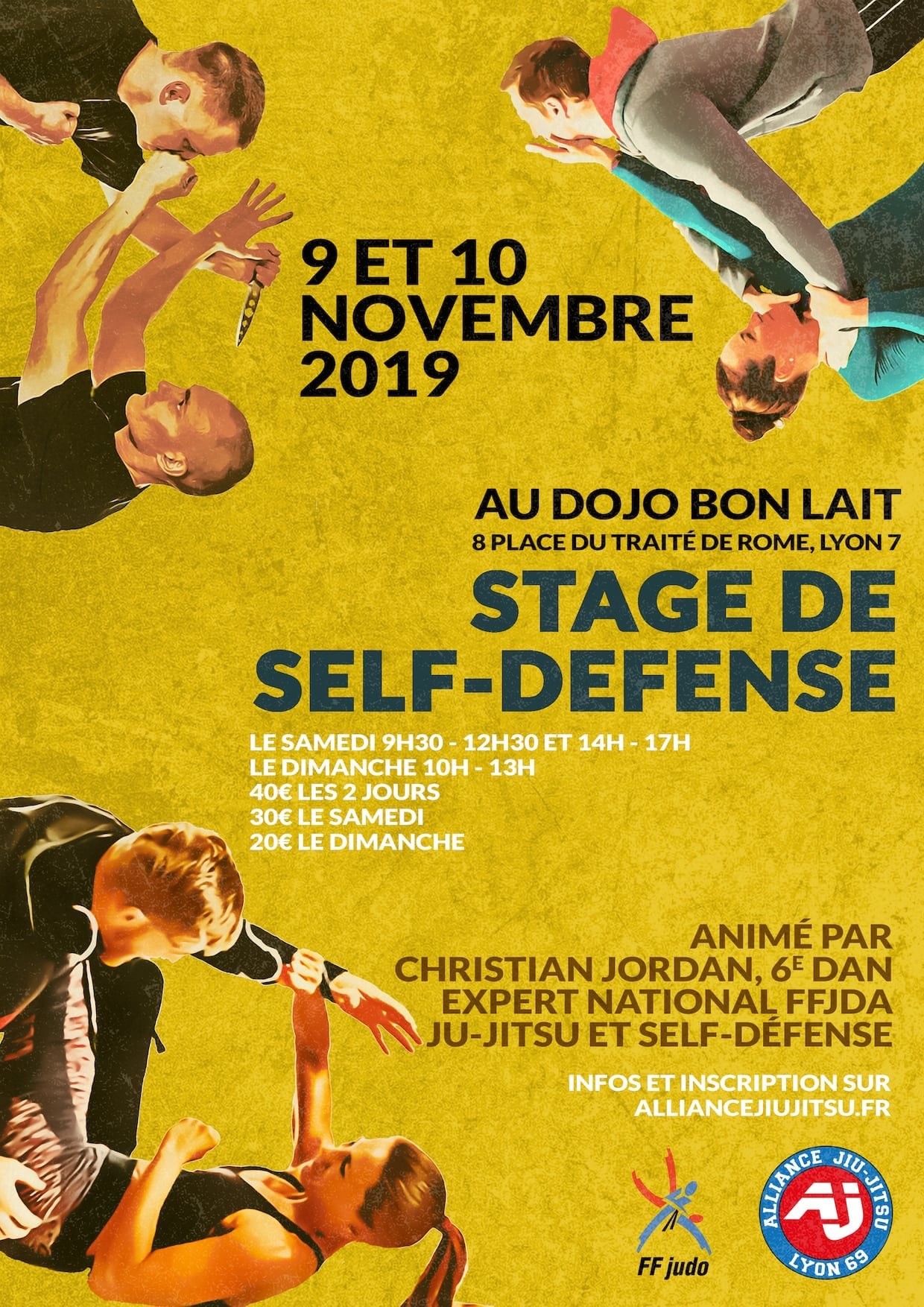 Stage de self-défense avec Christian JORDAN - Alliance Judo Jiu-jitsu